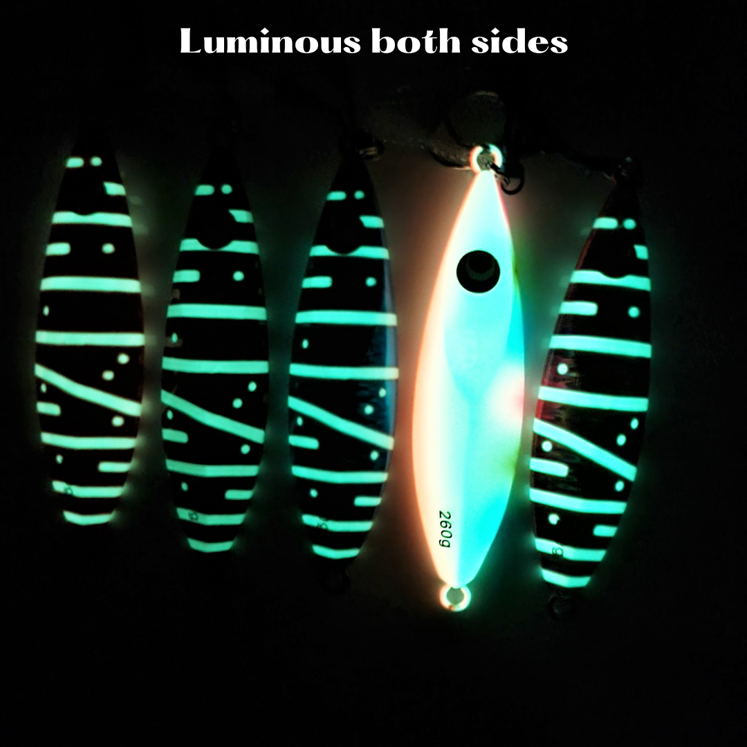 Flat Fall Spotted Zebra Jigs. 5 Pack, 150g, 200g 260g – SLOW JIGS AUSTRALIA