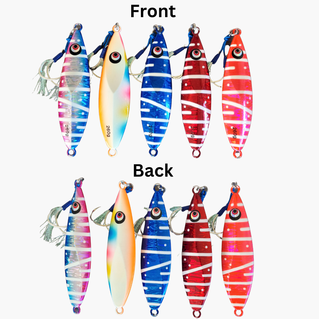 Flat Fall Spotted Zebra Jigs 260g – SLOW JIGS AUSTRALIA